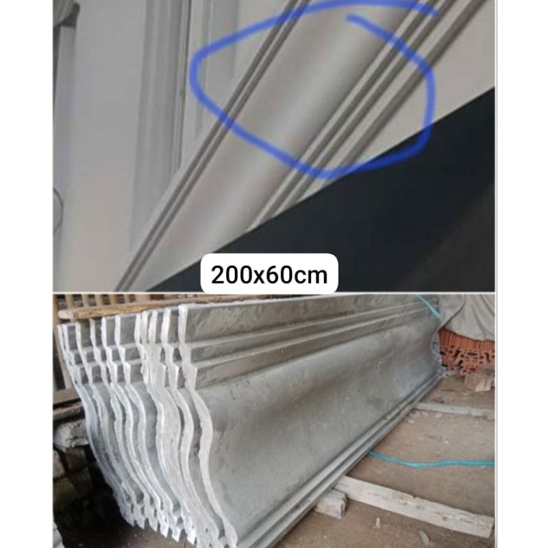 Jual Lis beton profil lisplang profil panjang 2 meter x Lebar 60cm ...