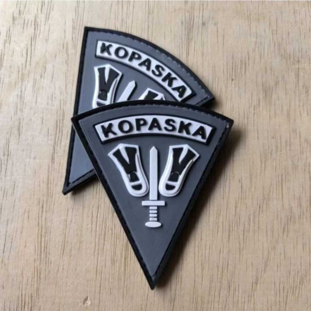 Jual Rubber Patch Logo Kopaska Tempelan untuk Topi dengan Velcro Kasar ...