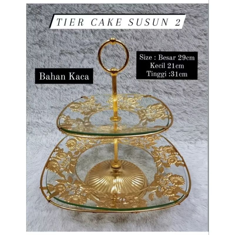 Jual cake tray susun 2 model ukir bunga | Shopee Indonesia