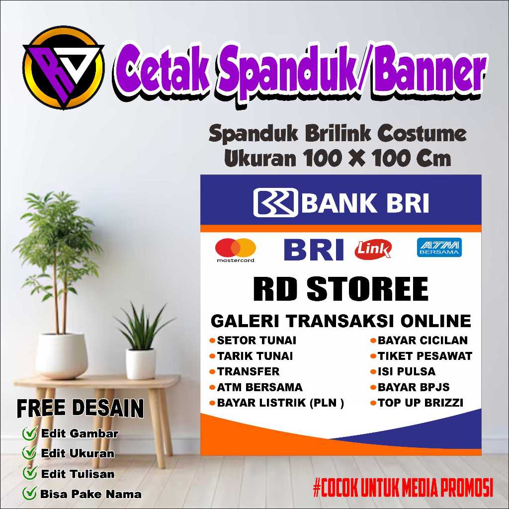 Jual SPANDUK BANNER BRILINK COSTUME | Shopee Indonesia