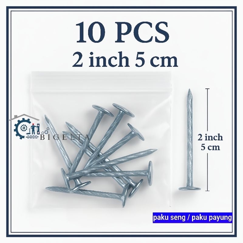 Jual Paku Payung / Paku Seng 2 inch 5 cm [Harga 10 PCS] | Shopee Indonesia