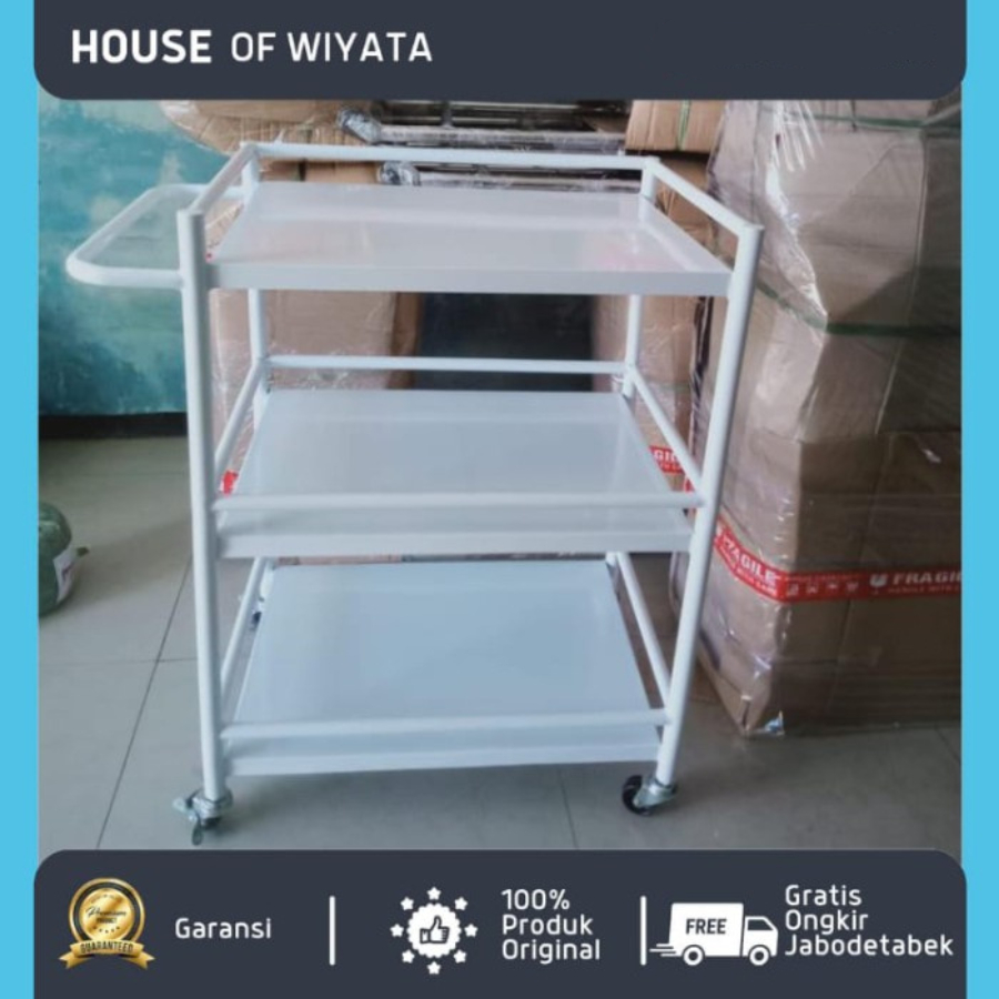 Jual Troli Instrumen 3 Rak Besi Meja Trolley Instrumen 3 Rak Besi Troli ...
