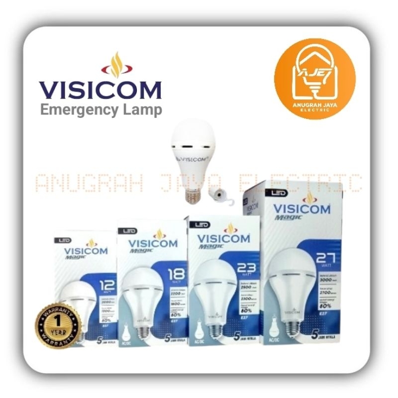 Jual Lampu Led Darurat Emergency Magic Visicom 12/18/23/27 Watt Garansi resmi 1 Tahun Original ...