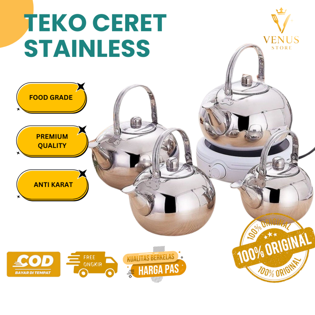 Jual KING BALANCE Teko Ceret Mini Tea Pot Tebal Lengkap Dengan Saringan ...