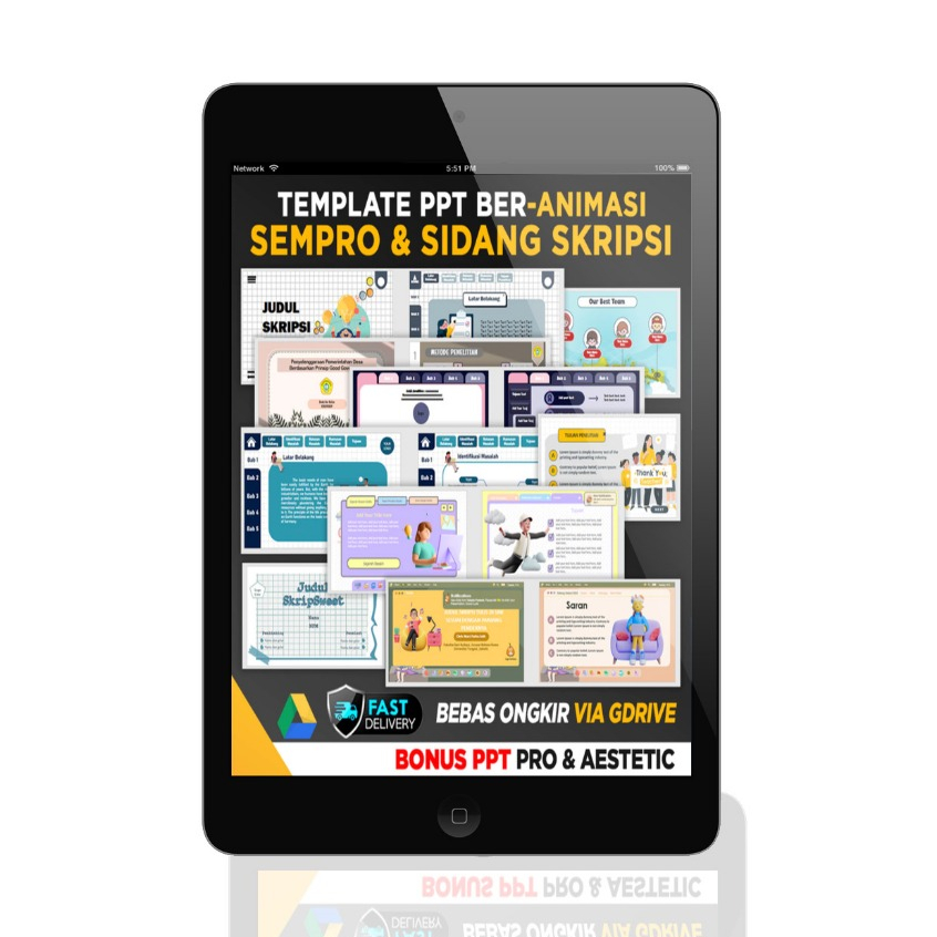Jual Template Presentasi PPT Sidang Skripsi Sempro Animasi Aesthetic PowerPoint | Shopee Indonesia