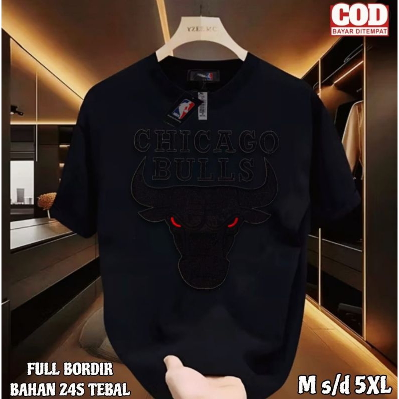 Jual BAJU BULLS CHICAGO BAHAN 24S TEBAL FULL BORDIR RAPIH /1:1 HIGHT ...