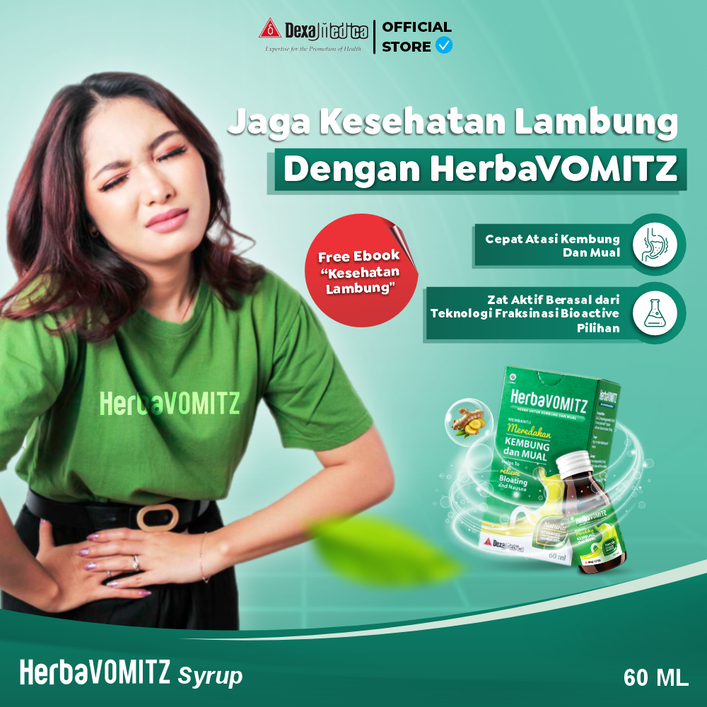 Jual 2 Box - Herbavomitz Syrup 60ml - Herba untuk Kembung, Mual dan ...
