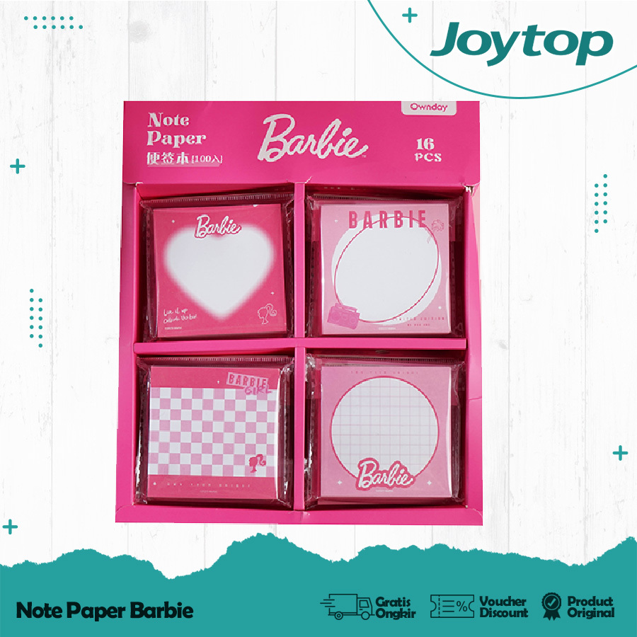 Jual JOYTOP Note Paper Cute Note Paper Barbie / Catatan Memo Pink ...