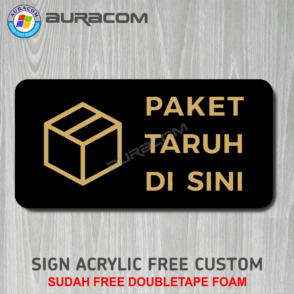 Jual Sign Akrilik Paket Taruh Disini Acrylic Sign Board Custom - B194 ...