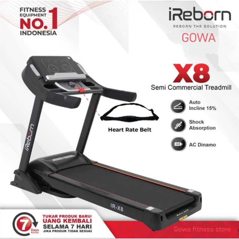 Jual Treadmill Commercial Elektrik IReborn X8 Alat fitness Treadmill ...