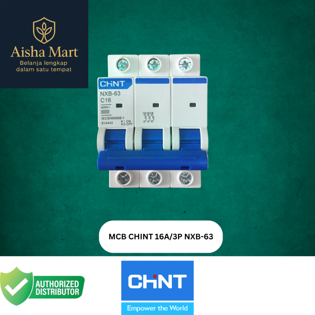 Jual MCB CHINT 16A 3P NXB-63 | Mini Circuit Breaker 3 Pole | Breaker ...