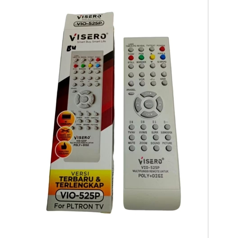 Jual VISERO VIO-525P REMOTE TV LCD LED TABUNG POLYTRON DIGITEC REMOTE ...