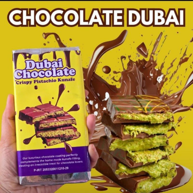 Jual [BESAR]COKLAT DUBAI PISTACHIO KUNAFA HOMEMADE LOKAL COKLAT DUBAI ...