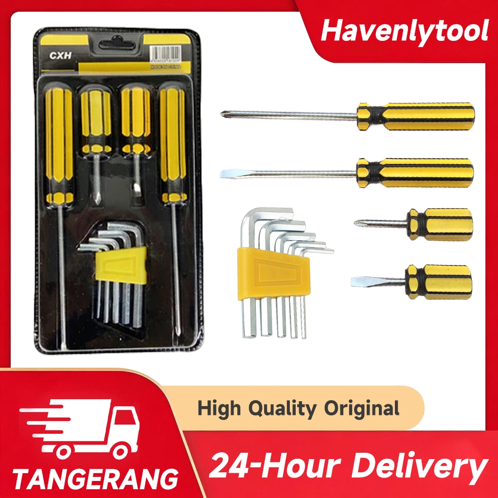 Jual Havenlytool 9pcs Set Paket Obeng Kunci L Tools 9 In1 Hexagonal ...