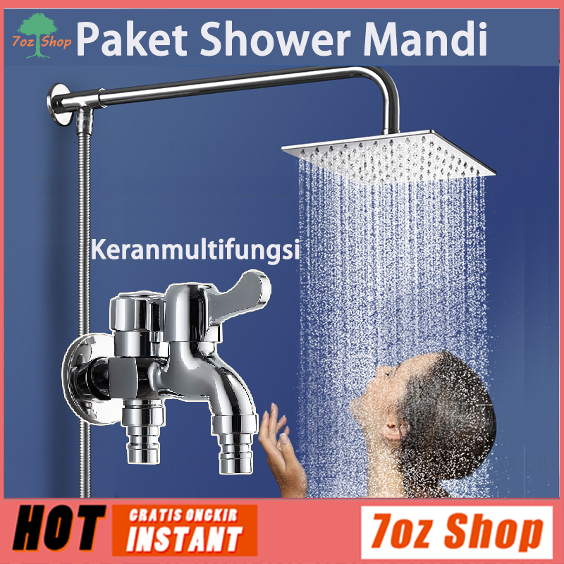 Jual Ready Stock 7oz Shower kamar mandi shower set wasser waterfall ...
