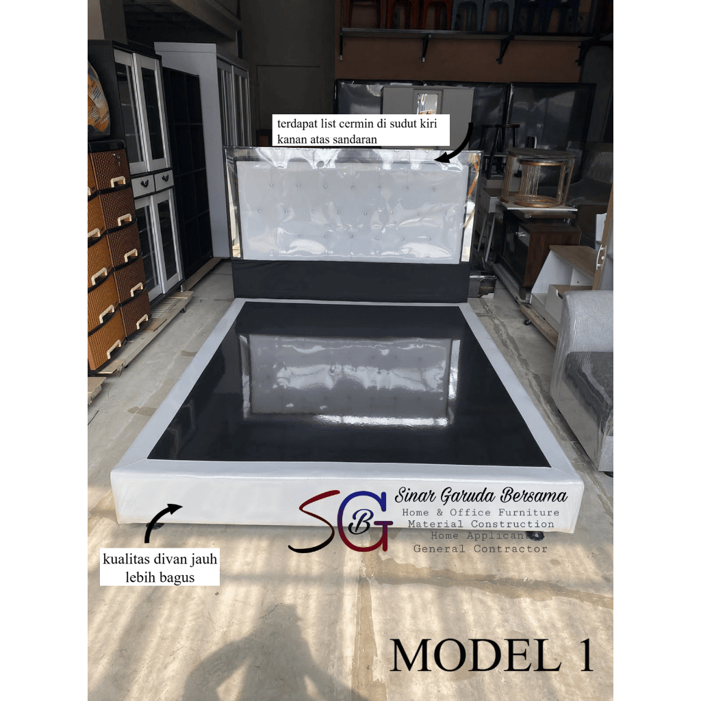 Jual DIVAN BOX + SANDARAN UKURAN 160X200 / 180X200 / DIVAN SANDARAN ...