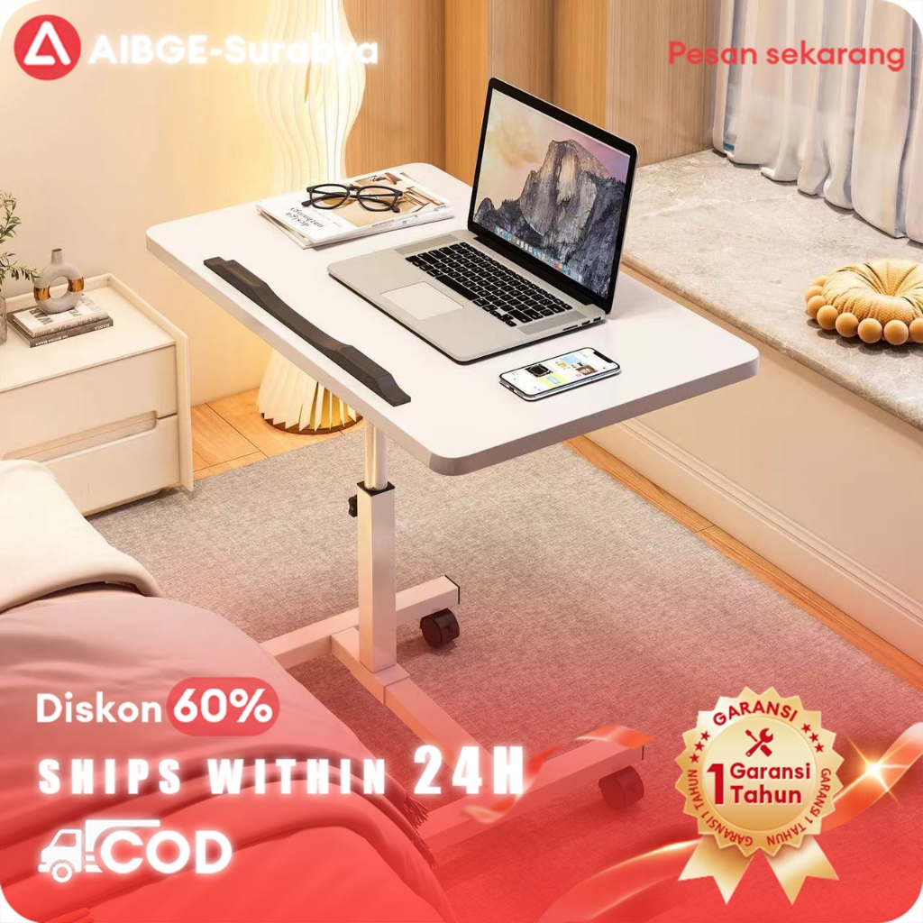 Jual 【Surabaya Express】Meja Laptop Roda Meja Laptop Lipat Adjustable ...