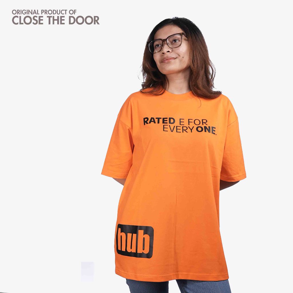 Jual CloseTheDoor - Kaos T-Shirt Podcast Podhub Vidi Corbuzier Orange ...