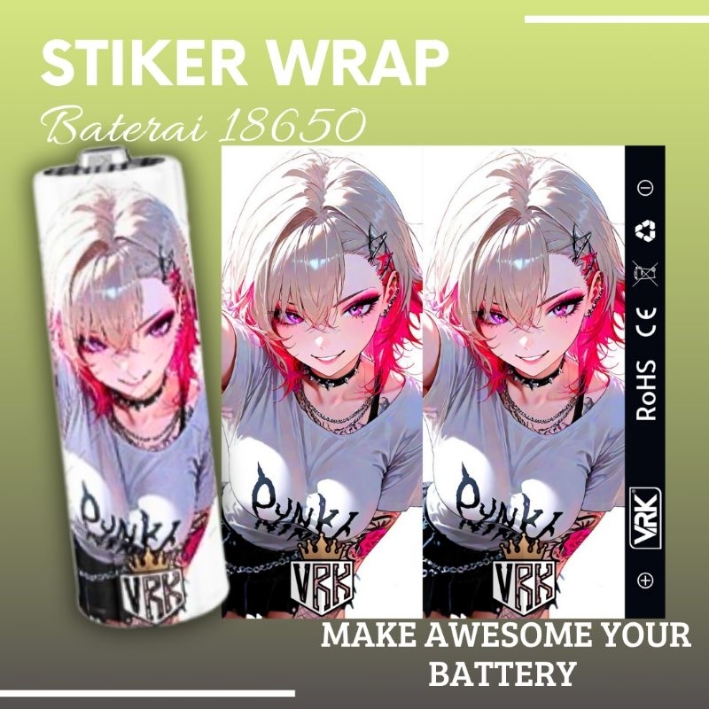 Jual Holdingskyy - Skin Stiker Wrap Baterai 18650 Motif Vrk V6 Full ...