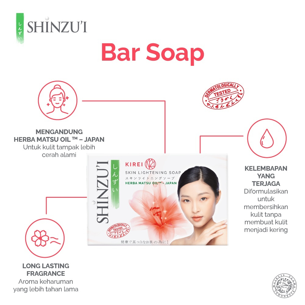 Jual 4 PCS Shinzu Bar Soap Herbal Matsu Oil - Japan / Sabun mandi ...