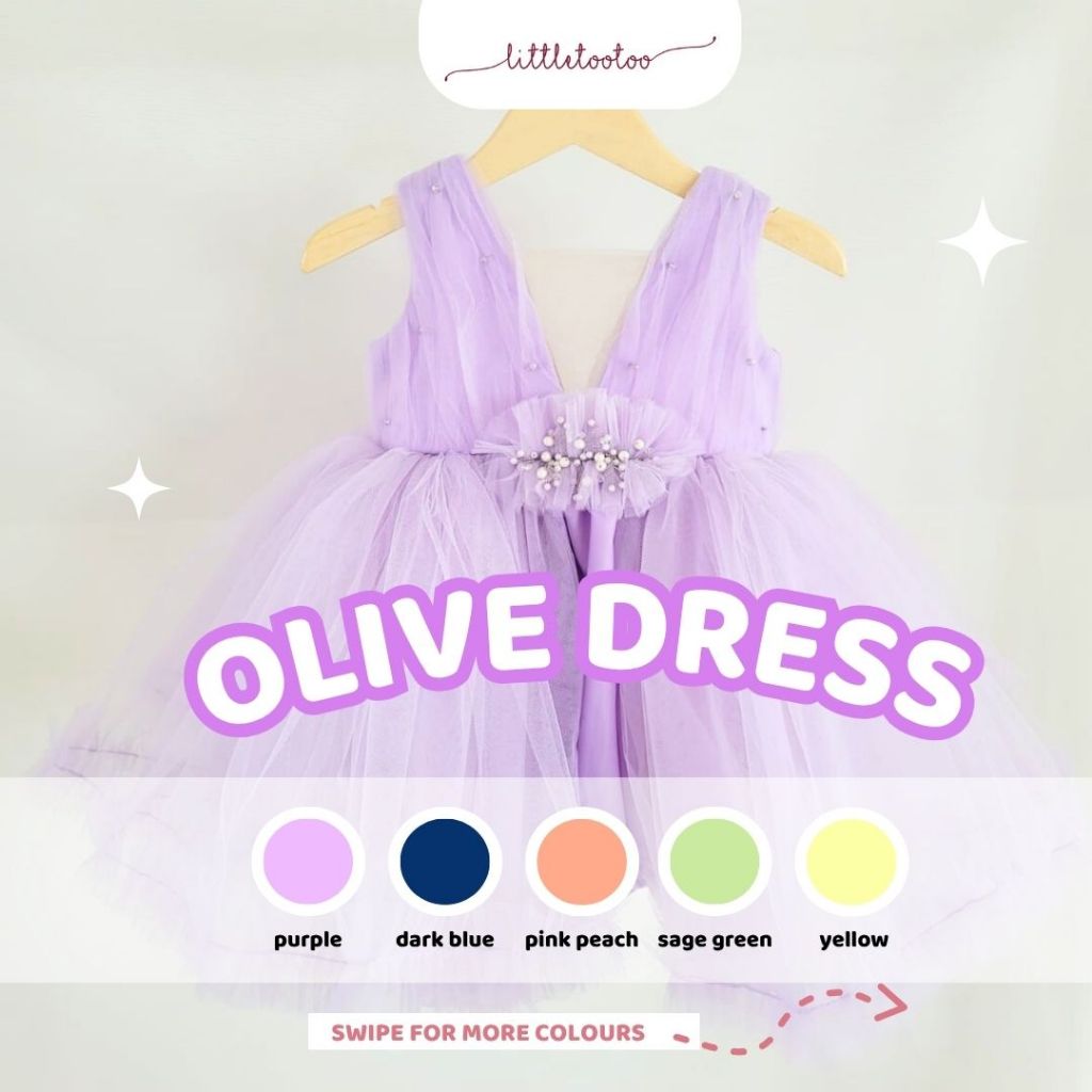 Jual LITTLE TOOTOO KIDS - Olive kids dress / dress anak / gaun anak perempuan | Shopee Indonesia