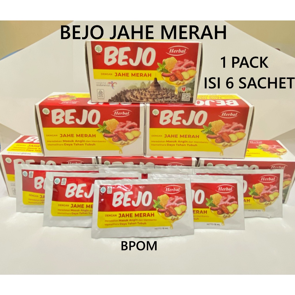 Jual Bejo Jahe Merah Masuk Angin Sachet 1 Pack (6 Sachet) | Shopee ...