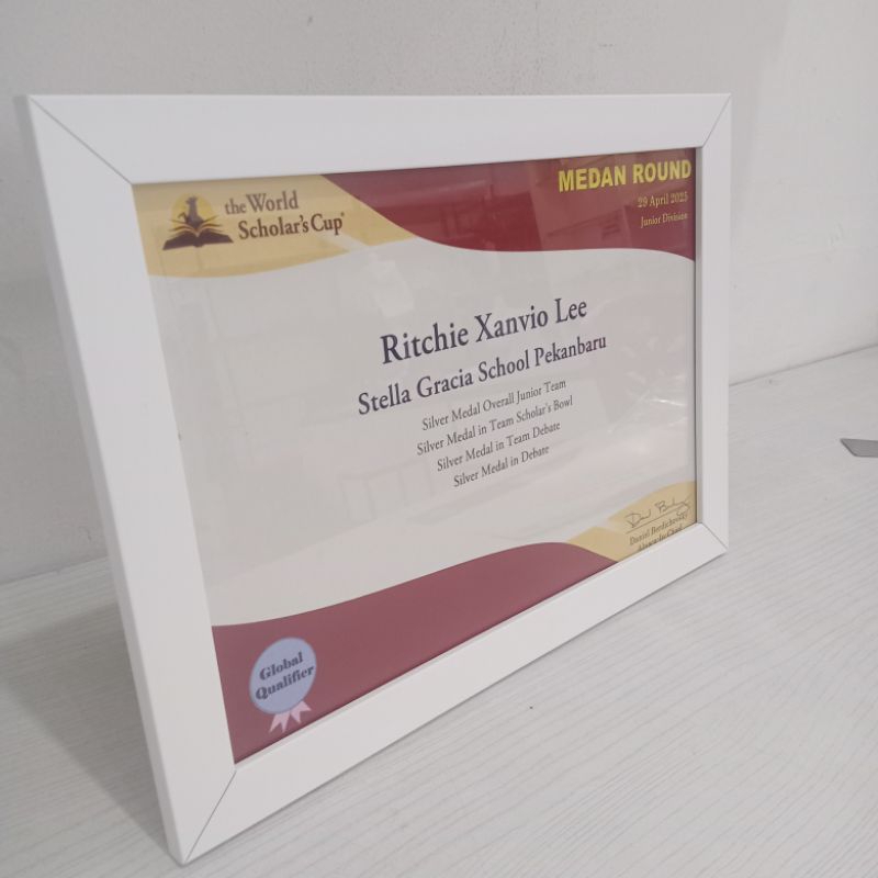 Jual Cetak Sertifikat / Piagam Ukuran A4 (29.7x21cm) + Frame / Bingkai ...