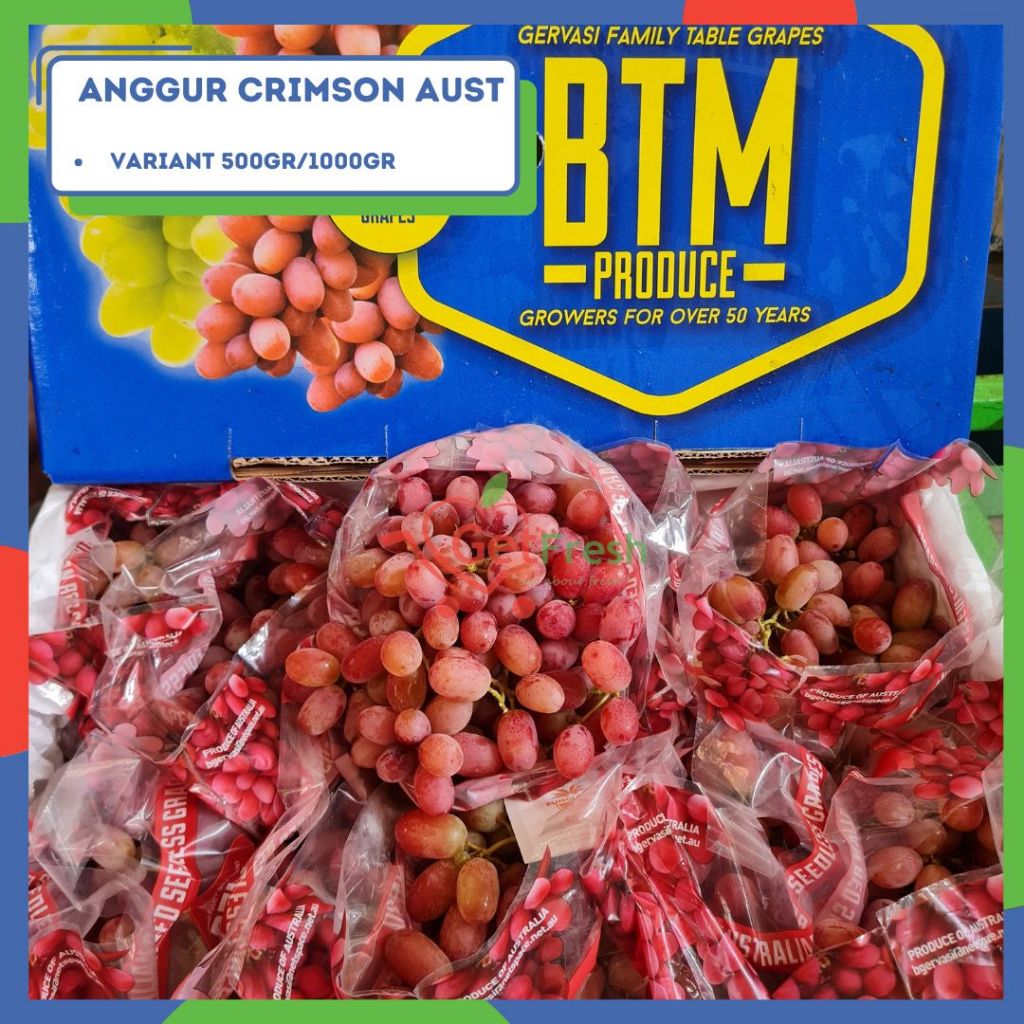 Jual Anggur Crimson Aust - Pack 500gr/1000gr | Shopee Indonesia