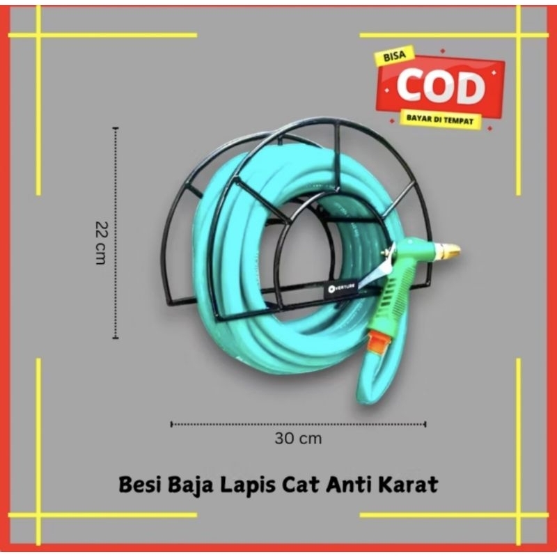 Jual Gantungan Selang Air Besi Dinding Gulungan Selang Rak Selang ...