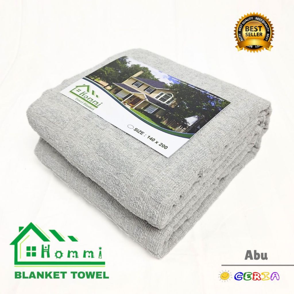 Jual Selimut Handuk Polos Anti Alergi Dewasa Hangat HOMMI 140x200 cm ...