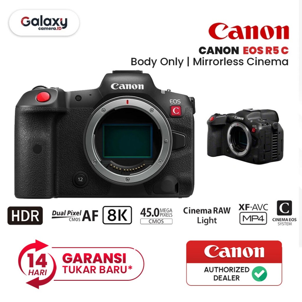 Jual Canon EOS R5 C Body Only Canon R5C Body Mirrorless Cinema | Shopee ...