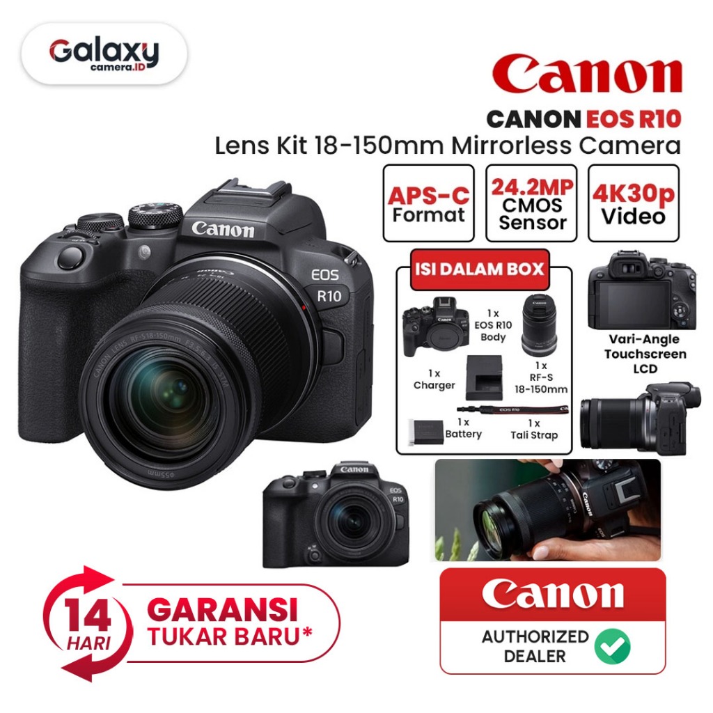 Jual Canon EOS R10 Kit 18-150mm STM Canon EOS R 10 Mirrorless Garansi ...