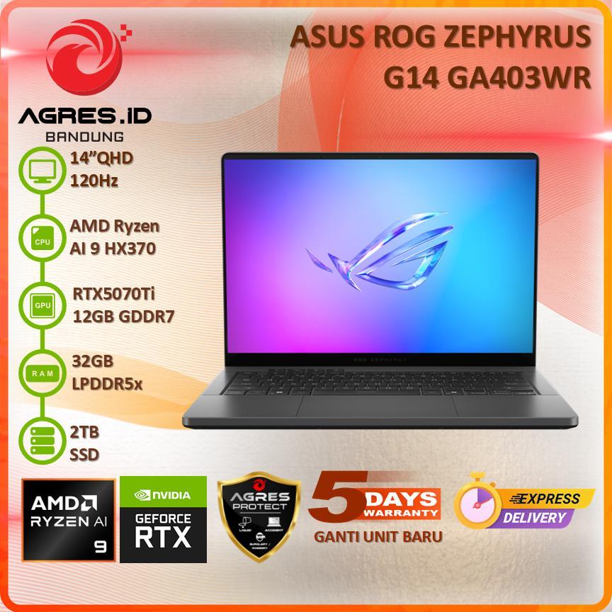 Jual ASUS ROG ZEPHYRUS G14 GA403WR RYZEN AI 9 HX370 RTX5070TI 32GB 2TB ...