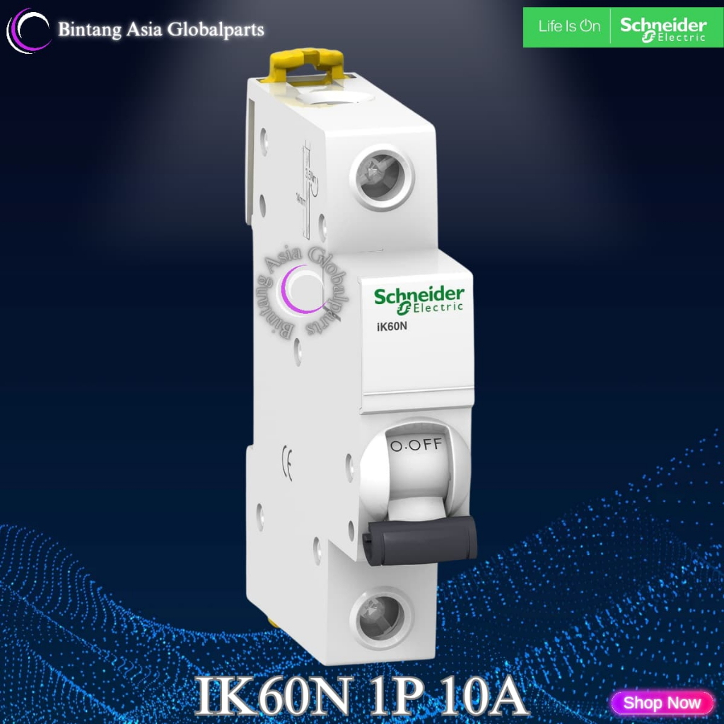 Jual MCB 1p 10a Schneider iK60N Original / MCB 1 Phase 10 Ampere ...