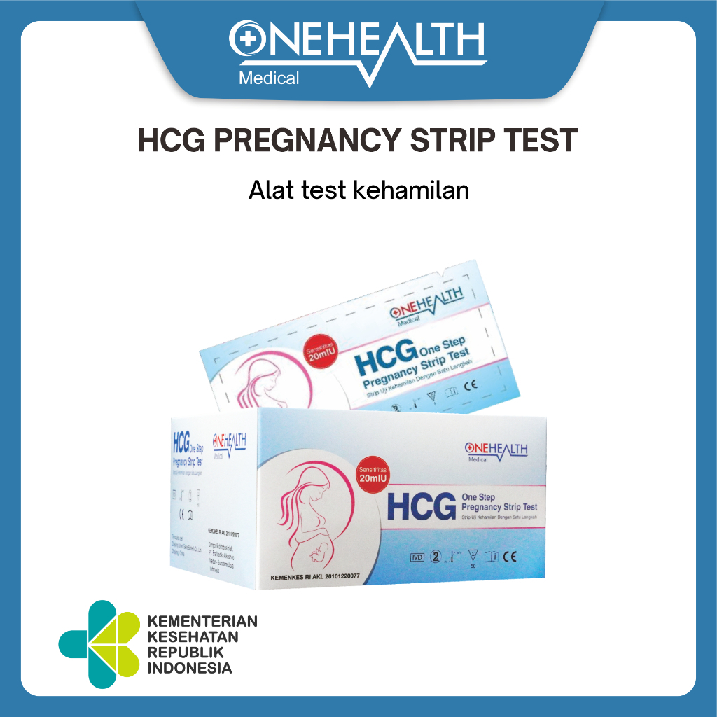 Jual Onehealth Hcg One Step Pregnancy Strip Test Alat Tes Kehamilan ...
