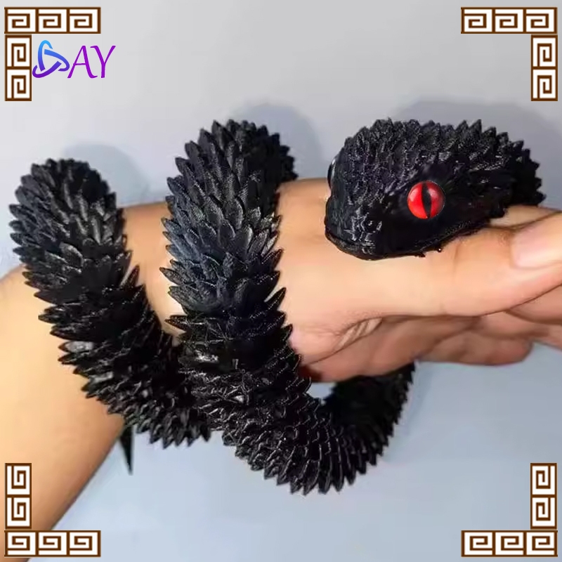 Jual Mainan Ular 3D Printing 30cm Ular Simulasi Multi-Sendi Dapat ...