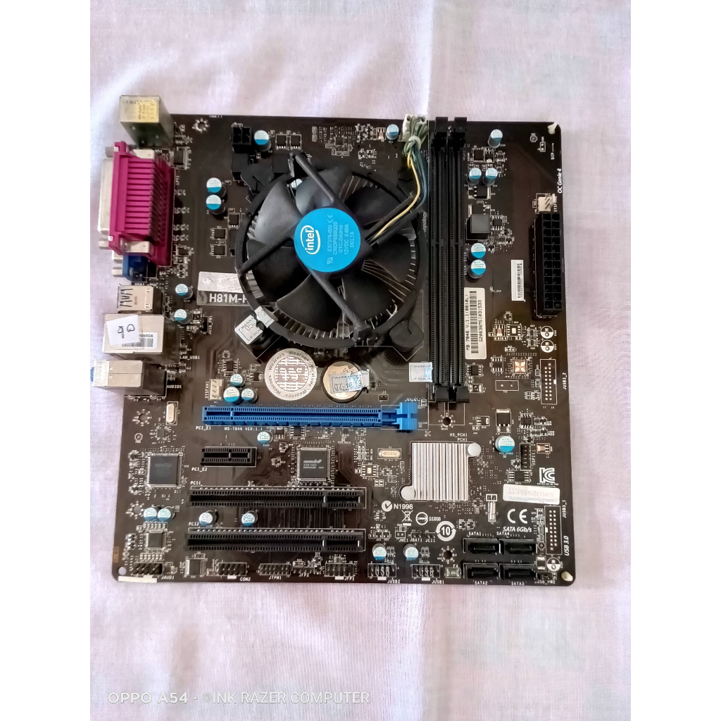 Jual Paket Mobo Motherboard H81 Intel Processor G3250 & Fan Socket LGA ...