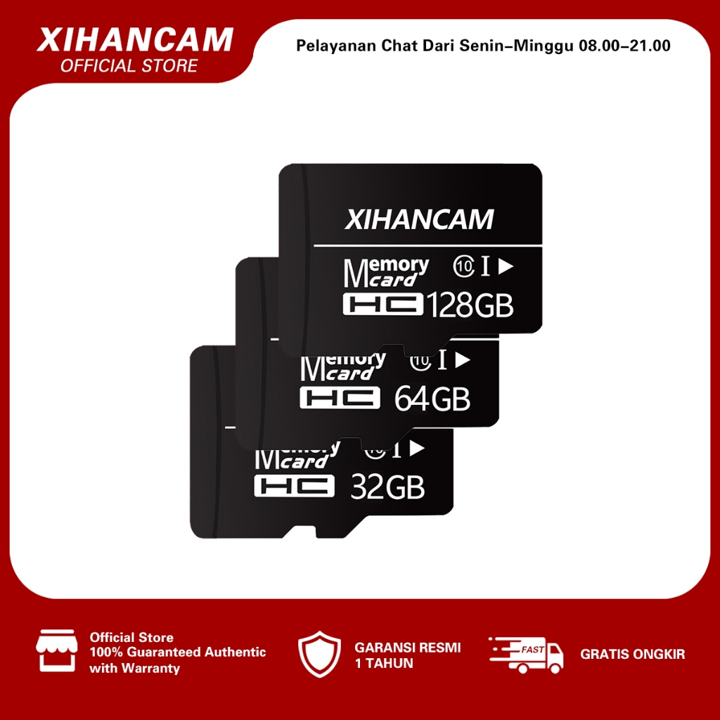 Jual XIHANCAM Micro SD 32GB 64GB 128GB Memory Card CCTV TF Card Class ...