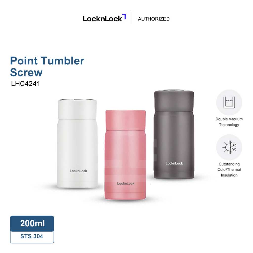 Jual Locknlock Exclusive Point Screw Tumbler 200ml - LHC4241 | Shopee ...