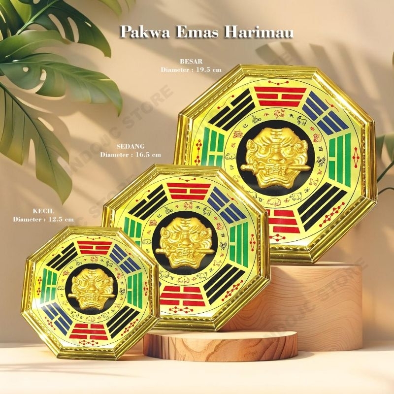 Jual Pakwa Pakua bagua emas Harimau Macan gigit pedang fengshui hong ...