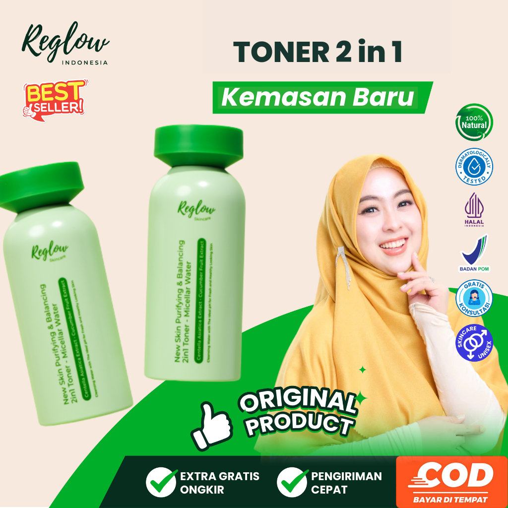 Jual Reglow 2 in 1 Toner & Micellar Water | Toner 2 in 1 Reglow ...