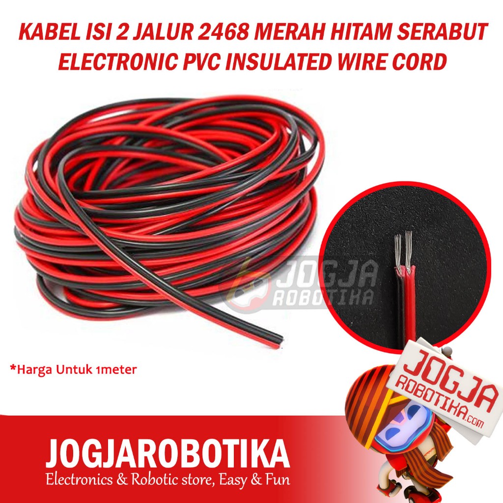 Jual KABEL ISI 2 JALUR 20AWG 22AWG 24AWG 28AWG 2468 20 22 24 28 AWG ...