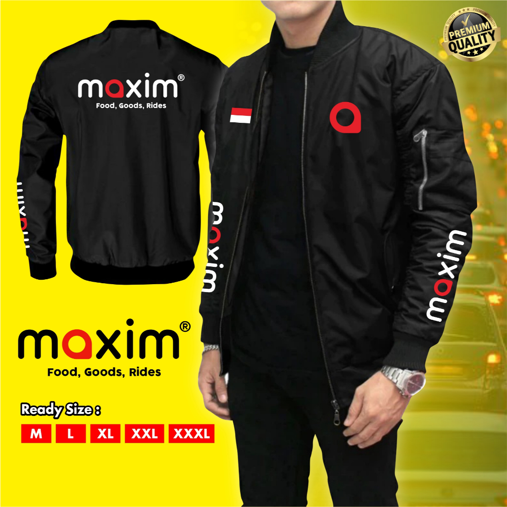 Jual Jaket Driver MAXIM Terbaru 2025 / Jaket BOMBER Ojol MAXIM / Jaket ...