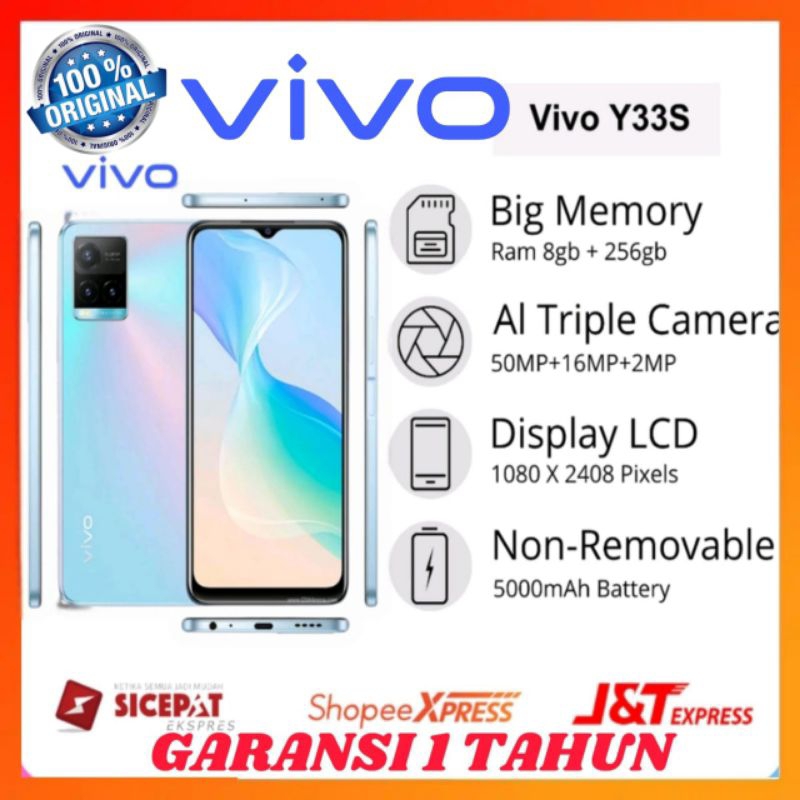 Jual [PROMO] HP VIVO Y33s Ram 8+128GB & Ram 8+256GB Display 6,58 inches ...