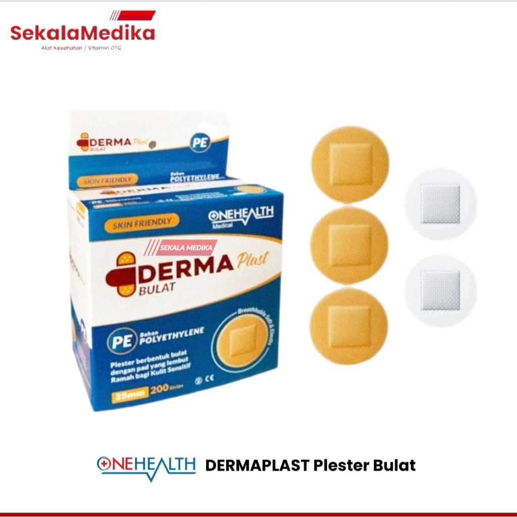 Jual Dermaplast Bulat Plesterin Bulat Cokelat / Transparan Isi 200 Pcs ...