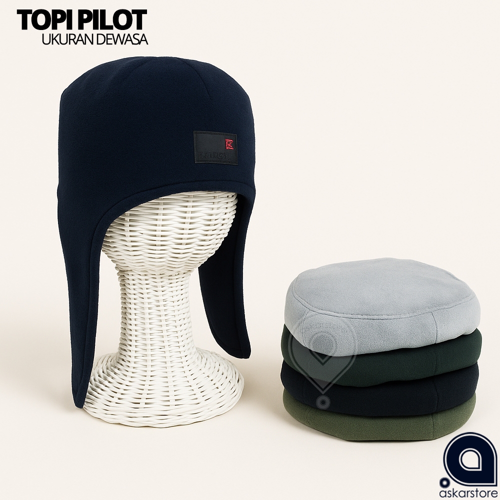 Jual Kupluk Topi Pilot Pelapis Helm Beanie Hat Ukuran All Size Dewasa ...