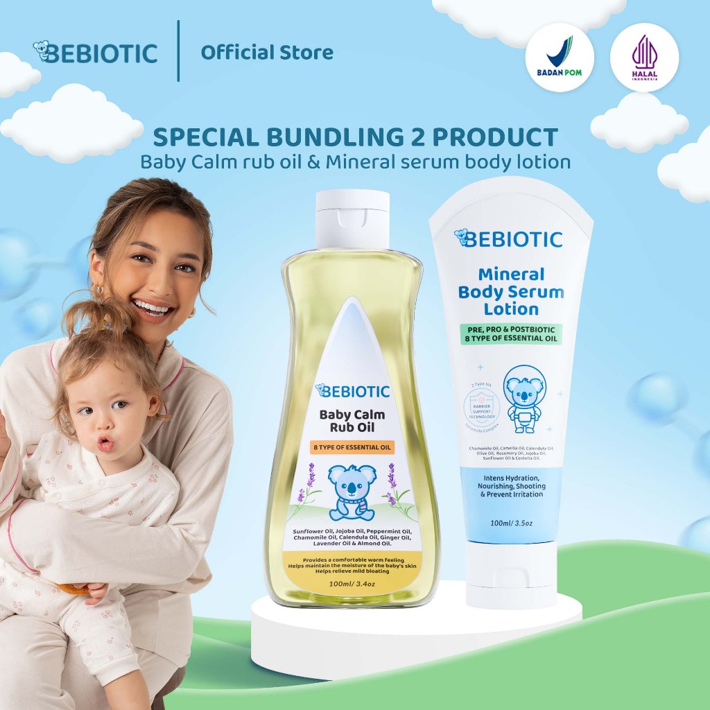 Jual Bebiotic Shooting Bundle 2 - Baby Calm Rub Oil 100ml & Mineral ...