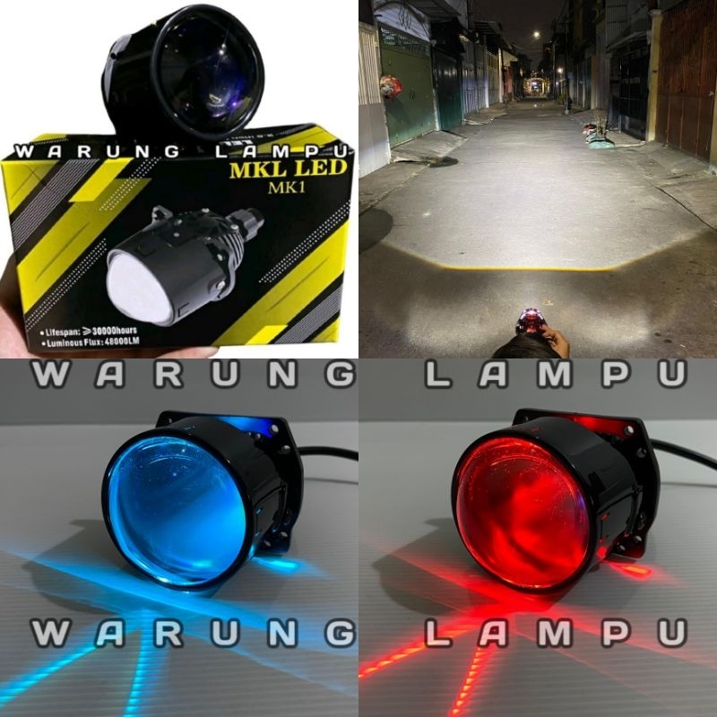 Jual Biled MKL LED MK1 2,5 Inch Blue Lens Original 60 Watt | Shopee ...