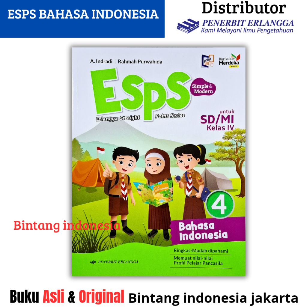 Jual Erlangga - ESPS BAHASA INDONESIA Kelas 4 SD/MI Kurikulum Merdeka ( REVISI 2025 ) | Shopee ...