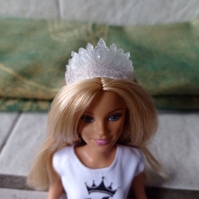 Jual Mahkota putih boneka Barbie ori Mattel royal white crown | Shopee ...